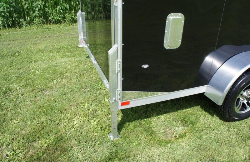Aluminum Slant Wedge 7' Wide Enclosed Motorcycle Cargo Utility Trailer ...