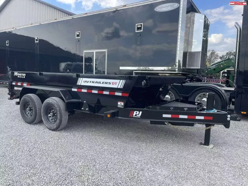 PJ Trailers DT1 83"x14' Telescopic w/Hydro Jack Low Pro Dump Trailer in ...