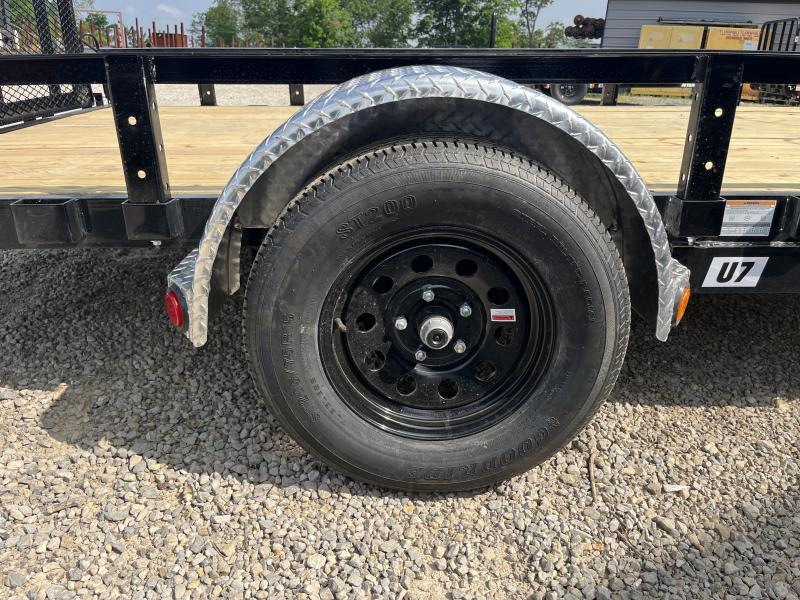 S&D 2025 PJ Trailers U7 77" x 12' w/ Electric Brake Utility Trailer in ...