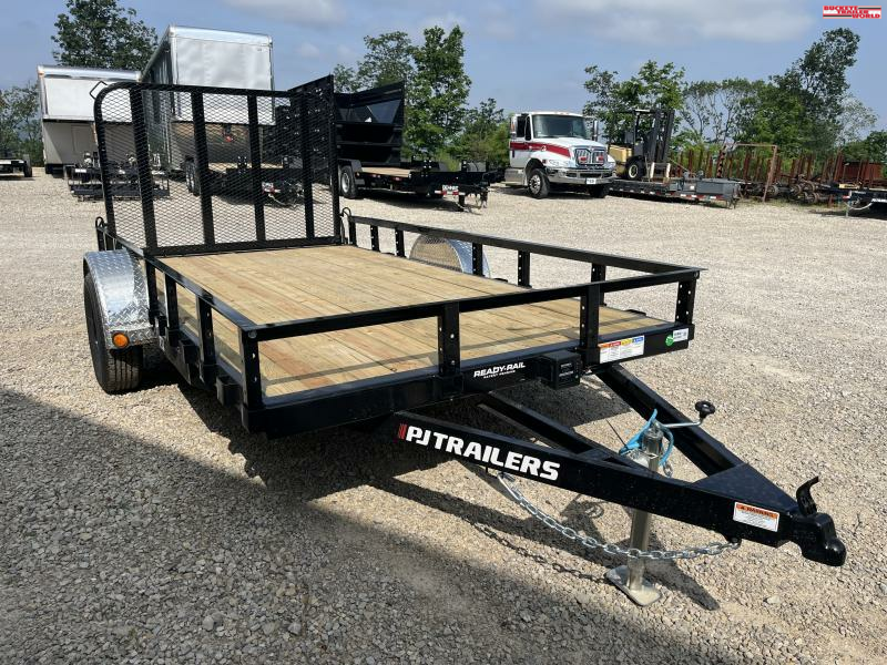 S&D 2025 PJ Trailers U7 77" x 12' w/ Electric Brake Utility Trailer in ...