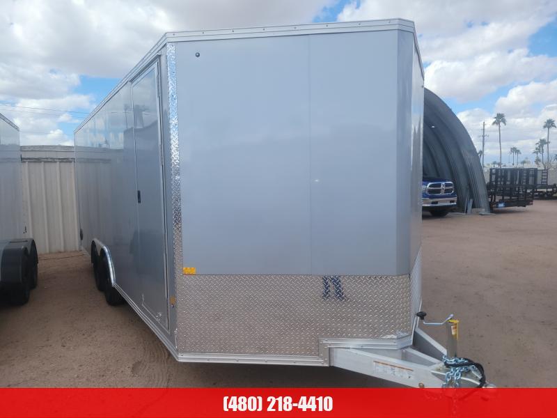 2025 ALCOM 20X8.5 XLT-P ALL ALUMINUM Car Hauler, 7K, Upgraded Door, Silver, RD Cargo / Enclosed ...
