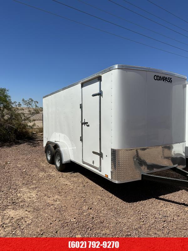 2023 Compass 16X7 INDIGO CARGO FT, WHITE, DD Cargo / Enclosed Trailer ...
