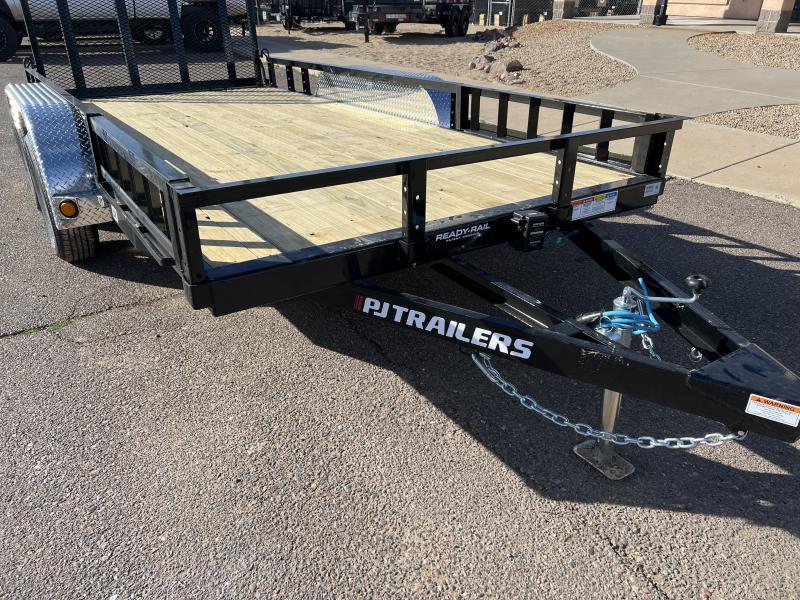 2024 PJ Trailers 14' x 77" Tandem Axle Utility Trailer w/ ATV Ramps in ...