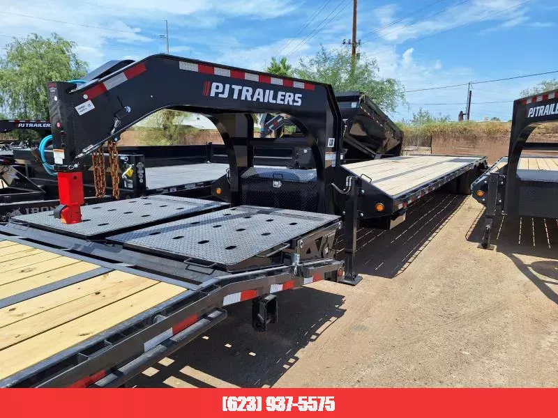 2026 PJ Trailers 40' Gooseneck Low-Pro Flatdeck with Duals, Hydraulic ...