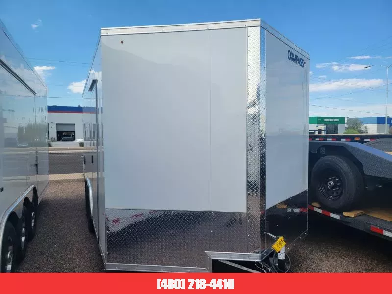 2026 Compass 16X8.5 Jasper SE Flat Top Sloped V-Nose, White, 10K GVWR ...