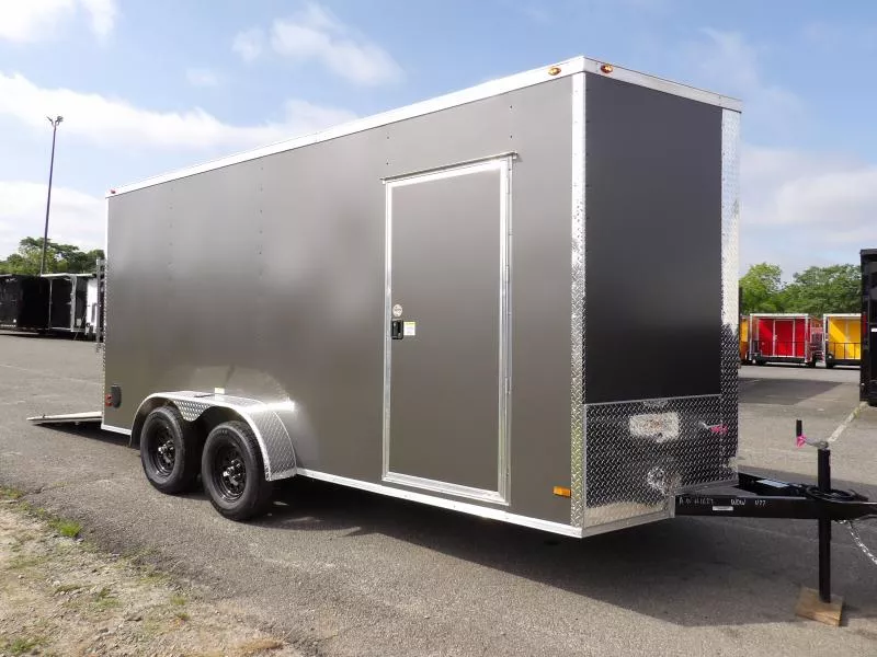 2025 All World Trailers 7X16 35K Charcoal Cargo / Enclosed Trailer in ...