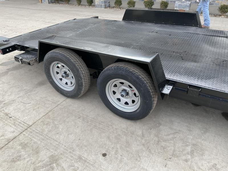 2024 AMO 7x16' Steel Deck Car Trailer 7000# GVW * LED TAIL LIGHTS ...