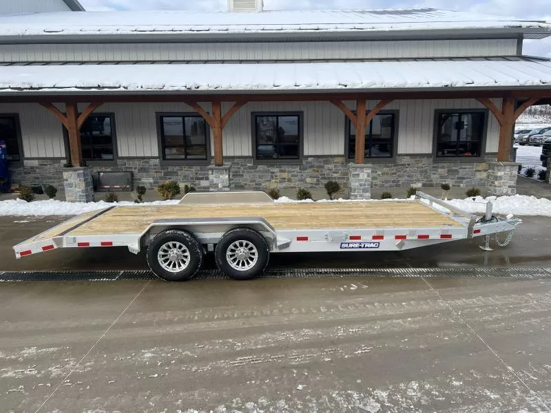 2025 Sure-Trac 7x24' Aluminum Wood Deck Car Hauler 9900# GVW * SWIVEL D ...