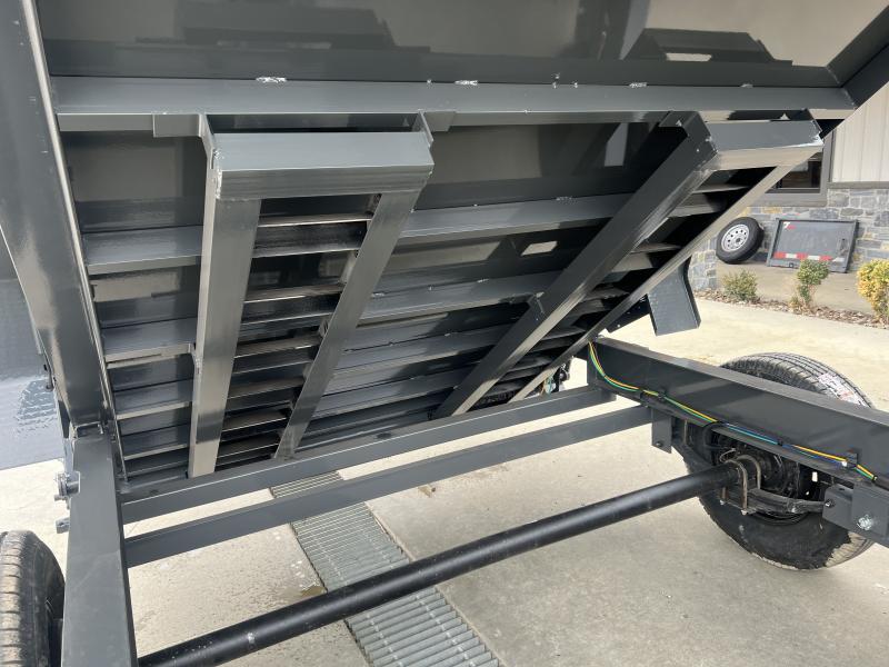 2025 RawMaxx 7x14' GDX Knight Dump Trailer 14000# GVW * 8" I-BEAM FRAME ...