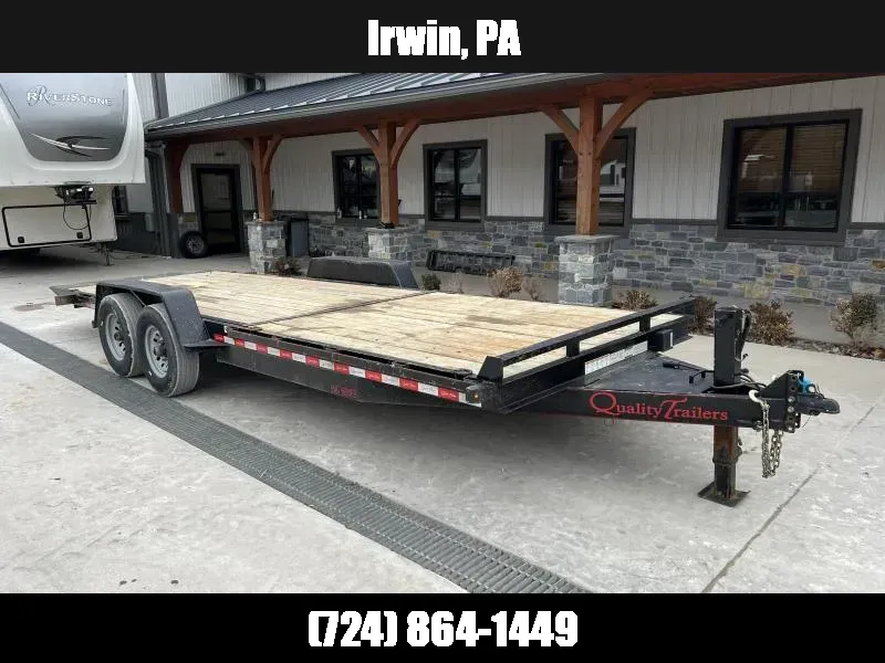 USED 2023 Quality Trailers 7X22 15,000 GVW Split tilt Equipment Trailer ...