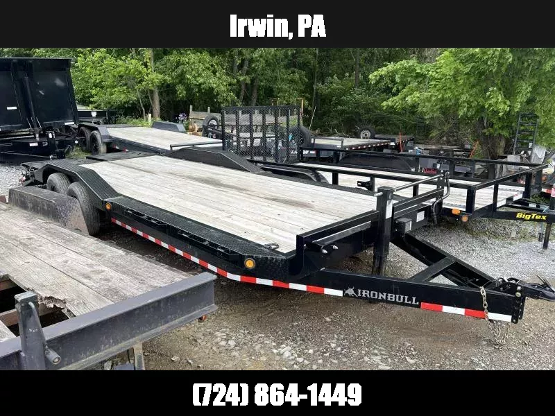 USED 2022 Ironbull 102"x24' Buggy Hauler Equipment Trailer 14000# GVW ...