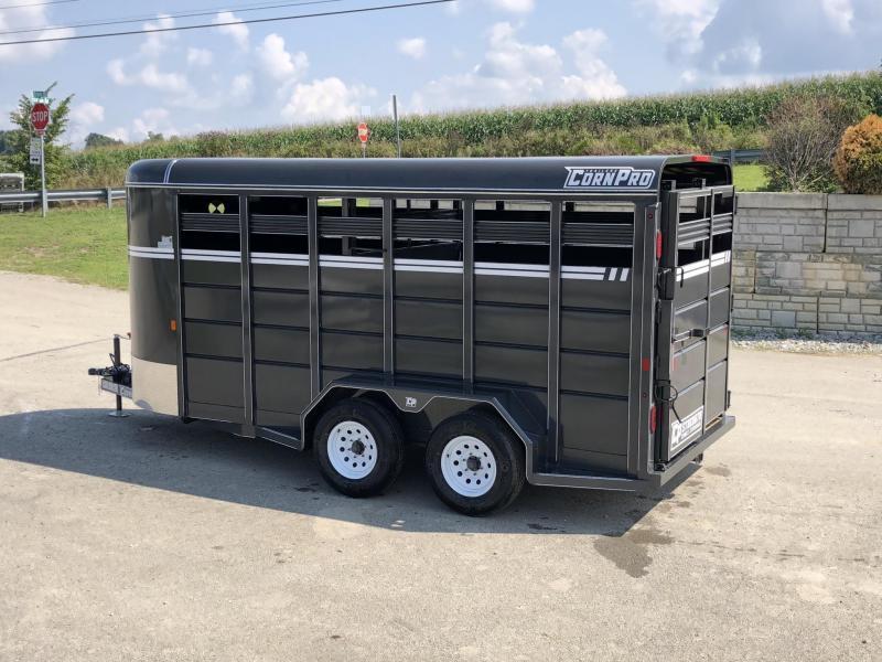 2022 Corn Pro 12' Livestock Trailer 7000# GVW * GREY * TORSION ...