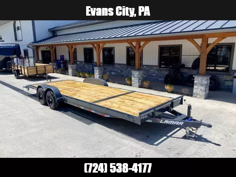2025 Lamar 7x24' Car Hauler Trailer 9990# GVW * CHARCOAL POWDERCOATING ...