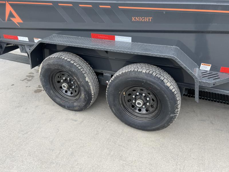2025 RawMaxx 7x14' GDX Knight Dump Trailer 14000# GVW * 8" I-BEAM FRAME ...