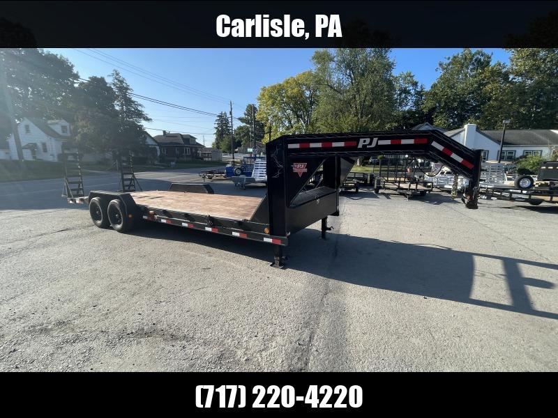 USED 2021 PJ Trailers 24' Gooseneck Lowboy Equipment Trailer 14000# GVW ...