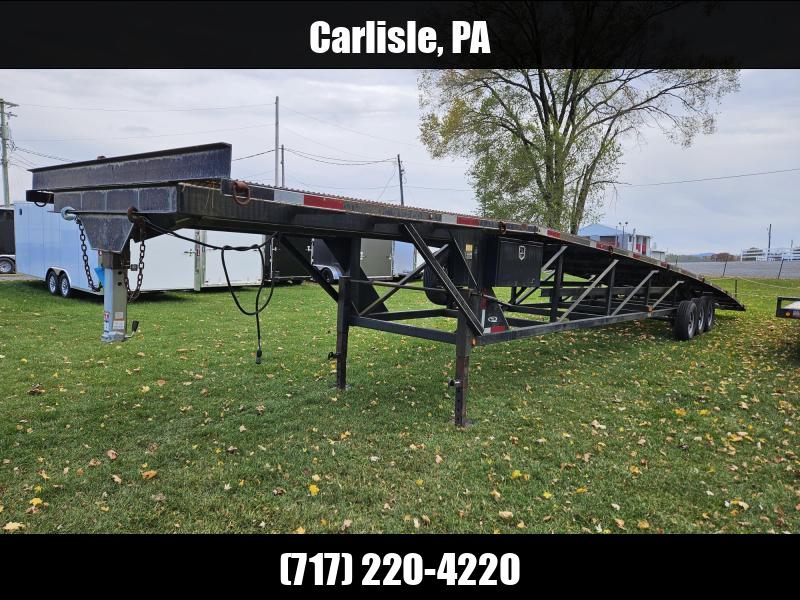 USED Quality 102x50' 3-Car Wedge Car Hauler Trailer 14000# * TRIPLE ...