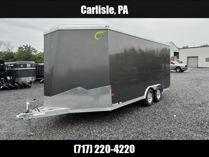 2025 NEO 8.5x16' NAUX Aluminum Enclosed UTV Trailer 7000# GVW * BLACK ...