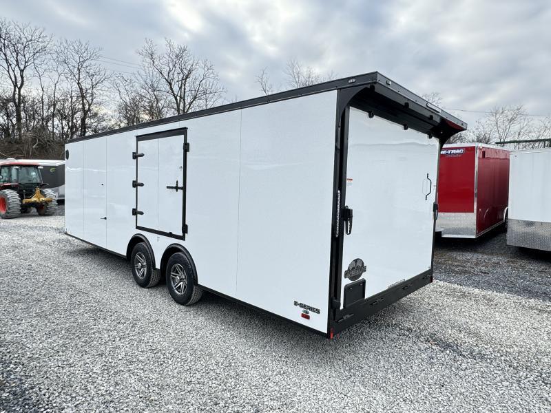 2024 Cargo Mate 8.5x28' Enclosed Car Hauler 9990# GVW * WHITE BLACKOUT ...