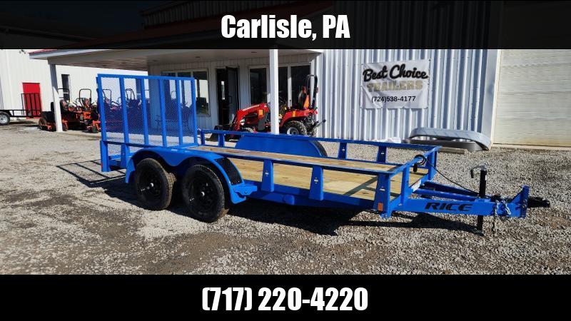 2025 Rice Trailers 76"x14' Landscape Utility Trailer 7000# GVW * AG ...