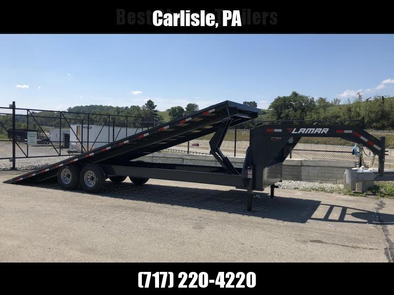 2023 Lamar 102x24' Gooseneck Deckover Power Tilt Trailer 14000# GVW ...