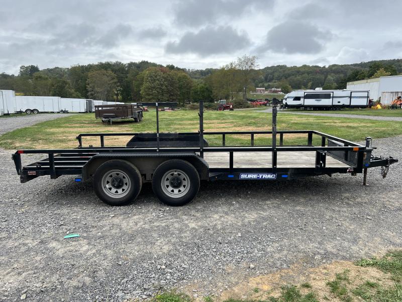 USED 2021 Sure-Trac 7x16 Utility Trailer 7000 GVW * TOOLBOX * SPARE ...