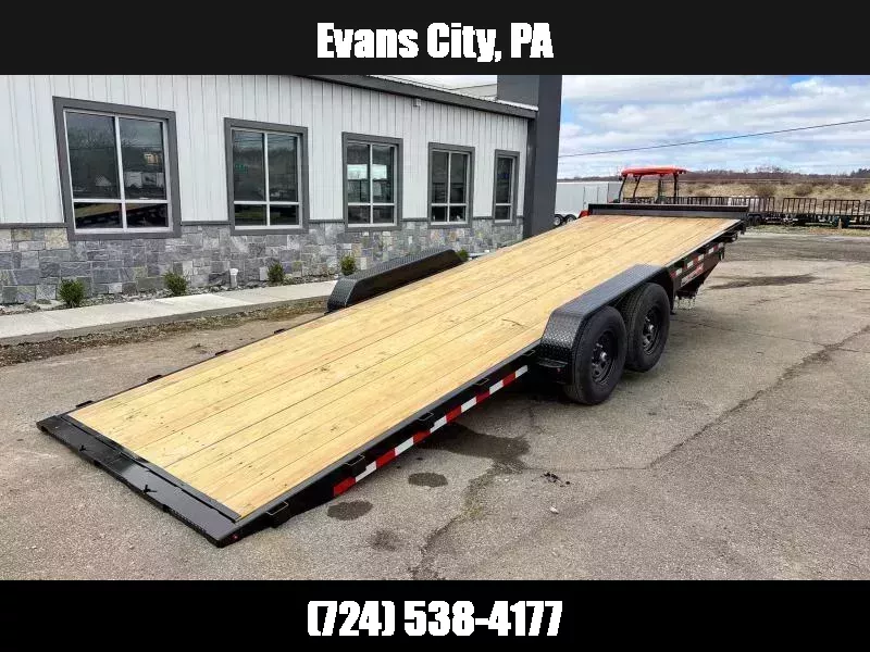 2026 H&H 7x24' Power Tilt Car Hauler Trailer 14000# GVW * POWER TILT ...