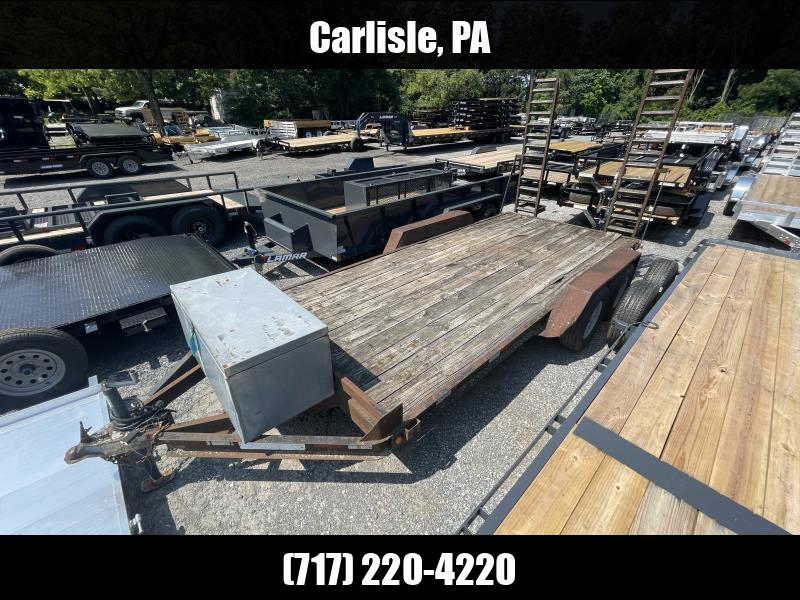 USED Hurst 7x16' Equipment Trailer 9990# GVW * STAND UP RAMPS * TOOLBOX ...