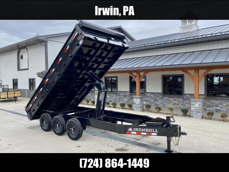2024 Ironbull 8x16' Deckover Dump Trailer 21000# GVW * TRIPLE AXLE ...