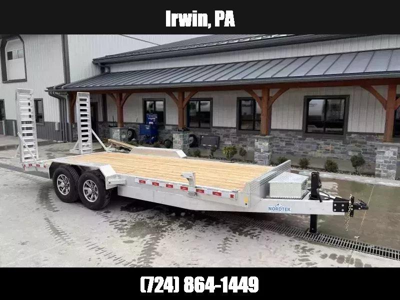 2026 Nordtek 7x20' Aluminum Equipment Trailer 16000# GVW * EXTRUDED ...