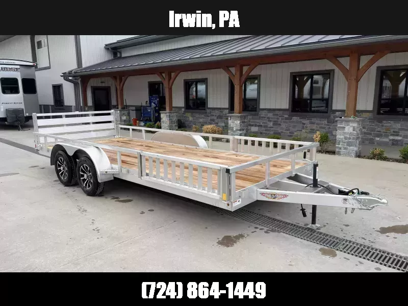 2026 H&H 7x18' TRSA Aluminum ATV Utility Landscape Trailer 7000# GVW ...