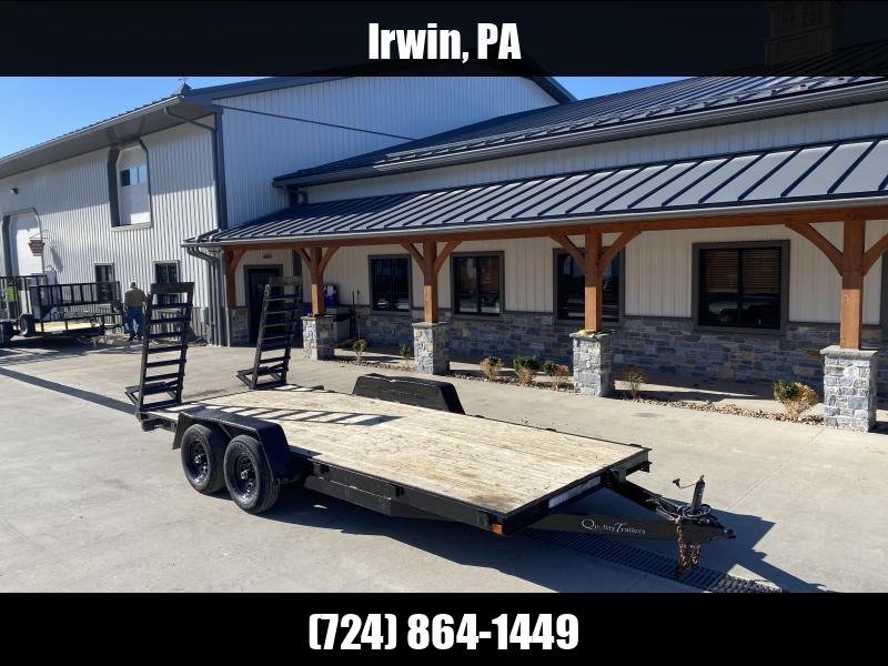 USED 2021 Quality 7x18' Equipment Trailer 9990# GVW * STAND UP RAMPS ...