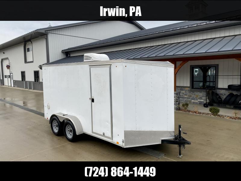 USED 2019 Look Trailers 7x14' Enclosed Cargo Trailer 7000# GVW * WHITE ...