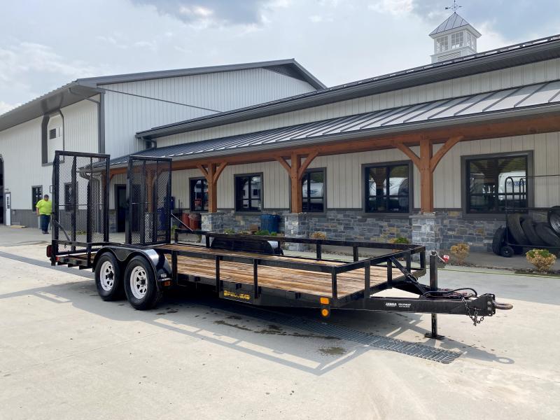 USED 2006 Pequea 7x18' Landscape Utility Trailer 7000# GVW * SPLIT ...