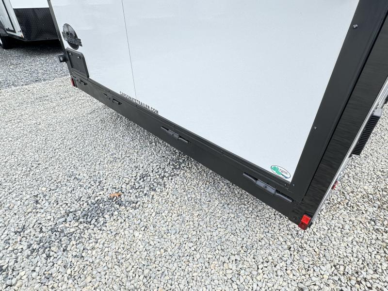 2024 Cargo Mate 8.5x28' Enclosed Car Hauler 9990# GVW * WHITE BLACKOUT ...