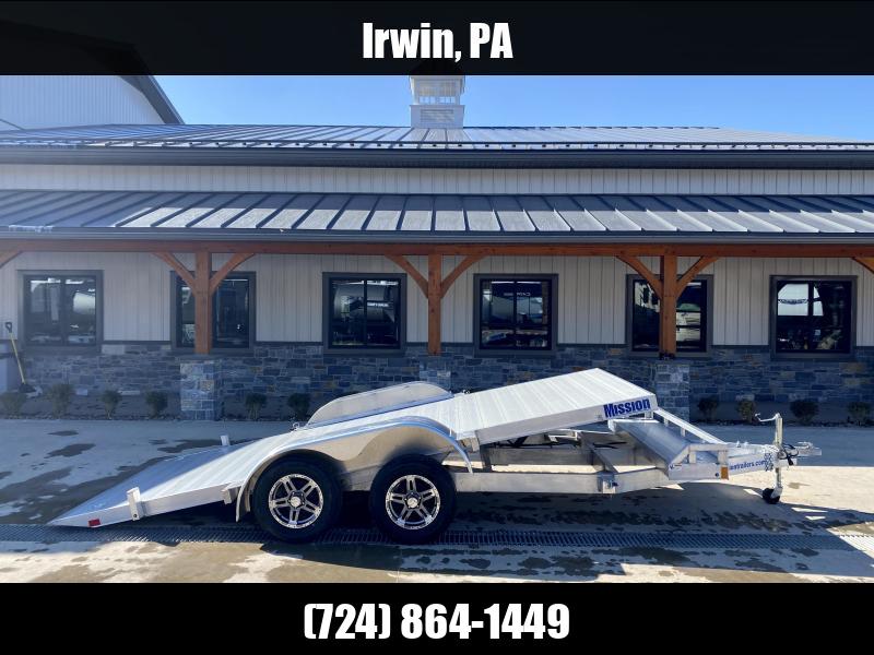 2022 Mission 7x18' Aluminum Gravity Tilt Car Hauler Trailer 7000# GVW ...