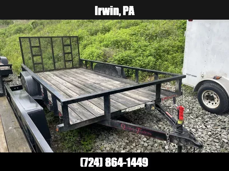 USED Quality Trailers 7X16 Utility Trailer 7000 GVW * HD GATE * STAKE ...