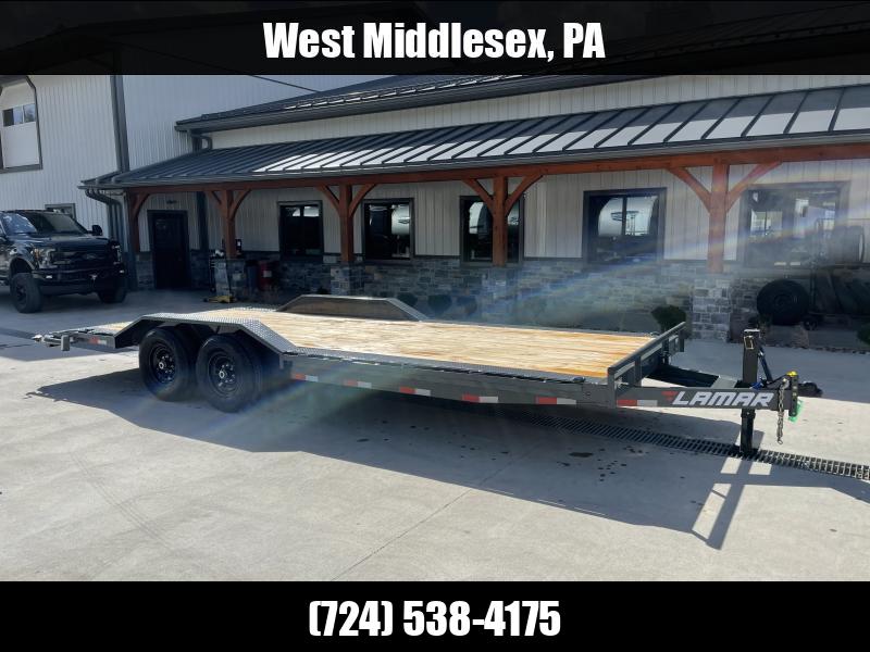 2025 Lamar 102x22' Car Hauler Trailer 14000# GVW * SLIDE IN RAMPS ...