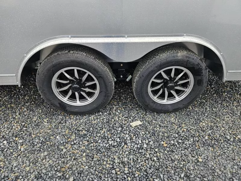 2025 NEO 8.5x14' NAUX Aluminum Enclosed UTV Trailer 7000# GVW * SILVER ...