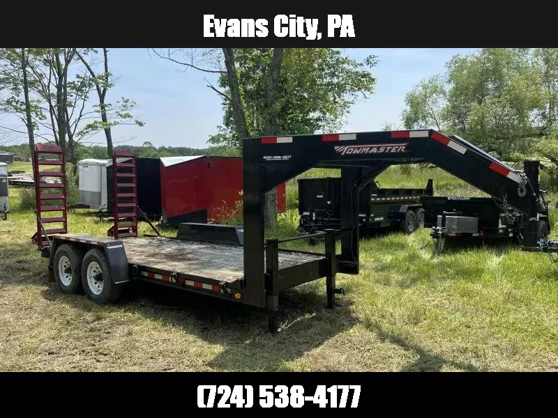 USED 2021 7x16' Towmaster Gooseneck Equipment Trailer 14100 GVW * STAND ...