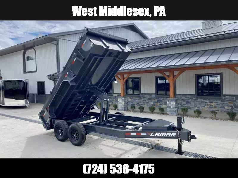 2025 Lamar 7x14' Dump Trailer 14000# GVW * 7GA FLOOR * TARP KIT ...