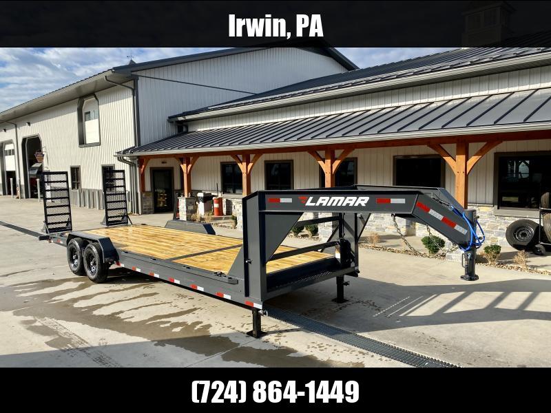 2024 Lamar 7x24' Gooseneck Equipment Trailer 14000# GVW * STAND UP ...