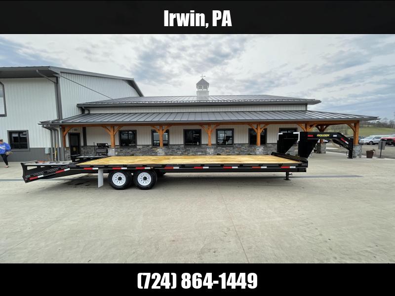NEW Golden by Corn Pro 102x30' Beavertail Gooseneck Deckover Trailer ...