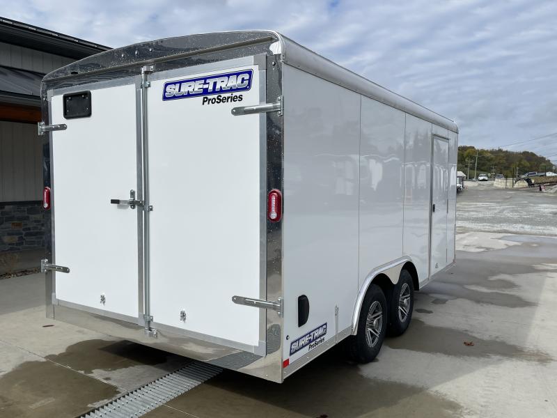 2023 Sure Trac 8.5x16' Round Top Enclosed Car Hauler Trailer 9900# GVW ...