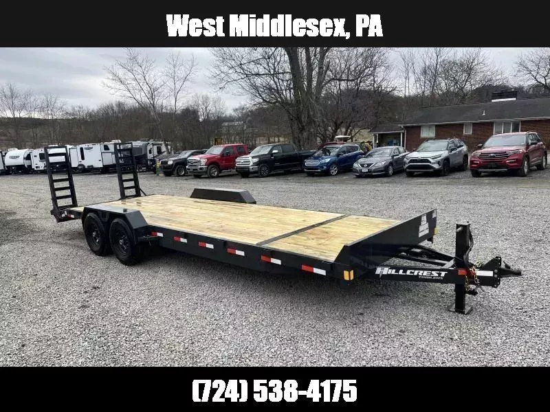 2026 Hillcrest Trailers 7x24 Equipment Trailer 14000 GVW * HD RAMPS * D-RINGS/STAKE POCKETS ...