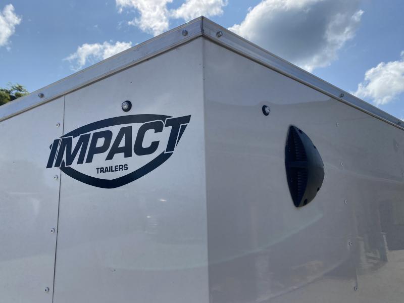 2023 Impact Trailers 6x12' Quake Enclosed Trailer 2990# GVW * WHITE ...