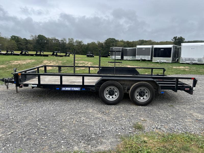 USED 2021 Sure-Trac 7x16 Utility Trailer 7000 GVW * TOOLBOX * SPARE ...