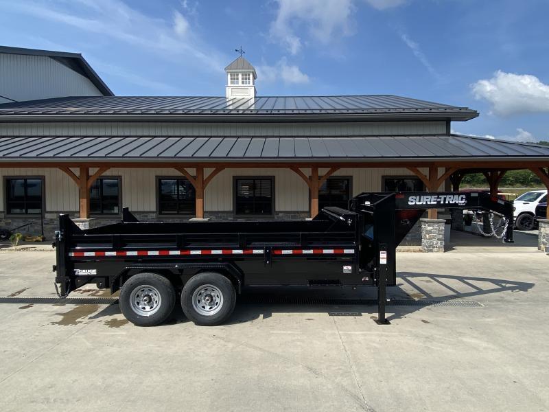 2024 Sure-Trac 7x16' Gooseneck Pro Series I-Beam Dump Trailer 15400 ...