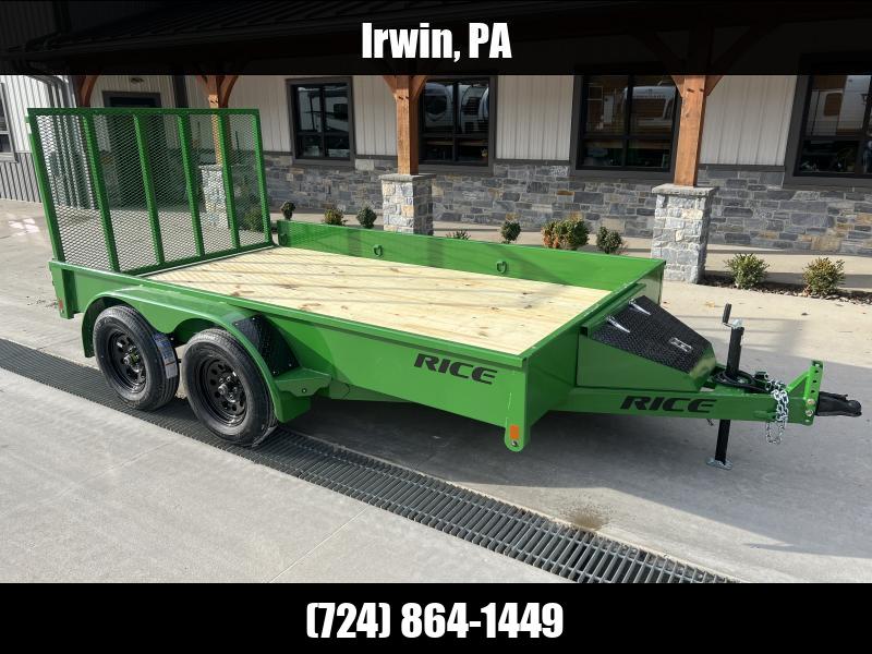 2025 Rice Trailers 7x12' Steel High Side Landscape Utility Trailer 7000 ...