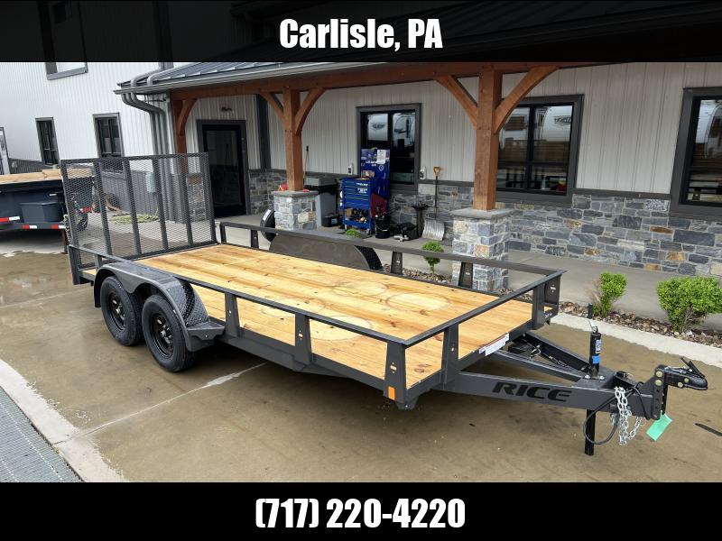 2025 Rice Trailers 76"x12' Landscape Utility Trailer 7000# GVW * TRIPLE ...