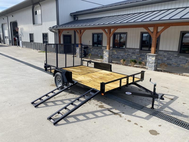 2025 AMO 7x12' Angle Iron Utility Landscape Trailer 2990# GVW w/ Gate ...